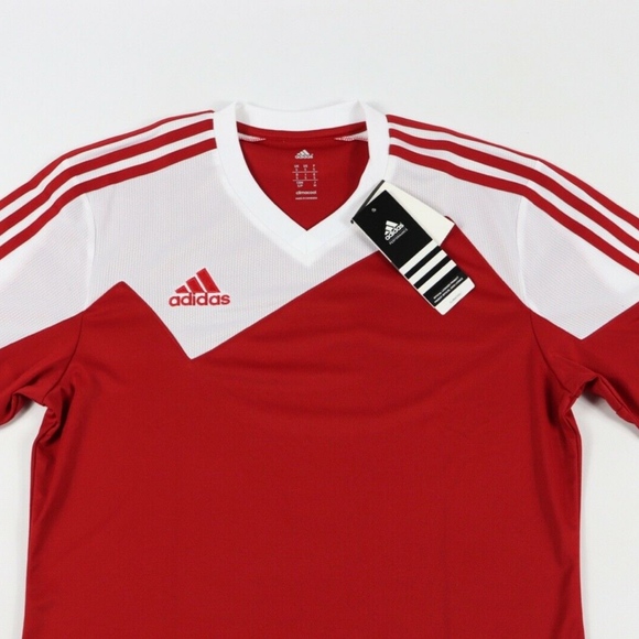 adidas | Shirts | New Adidas Climacool Soccer Jersey Red White Small ...